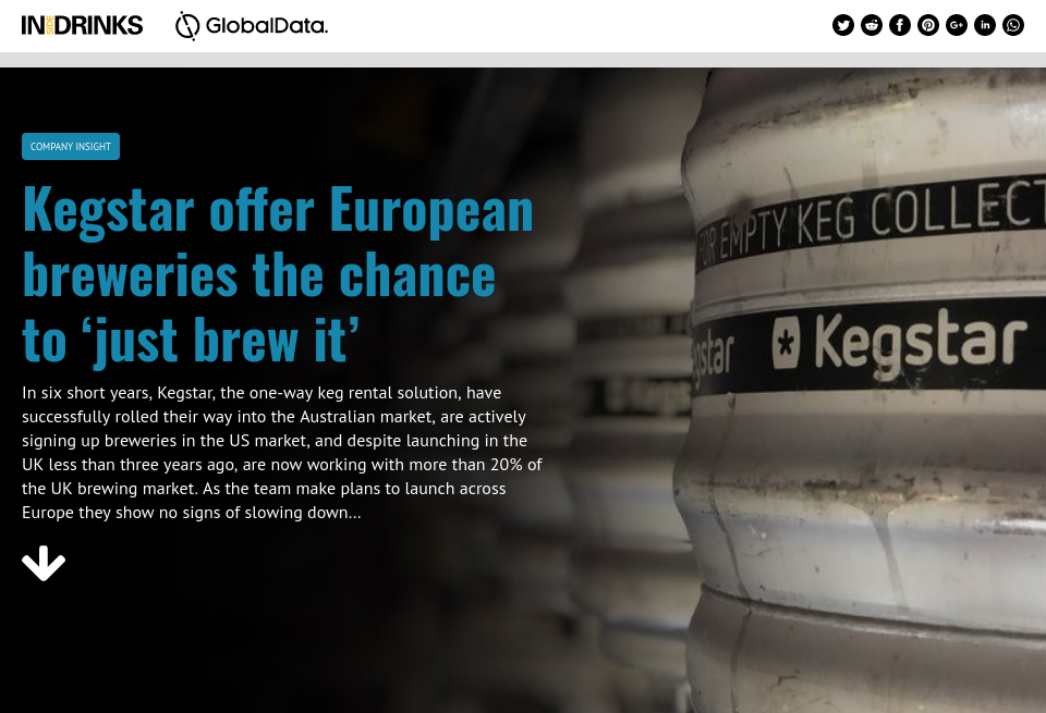 Kegstar company insight - Inside Drinks | Issue 27 | November 2018