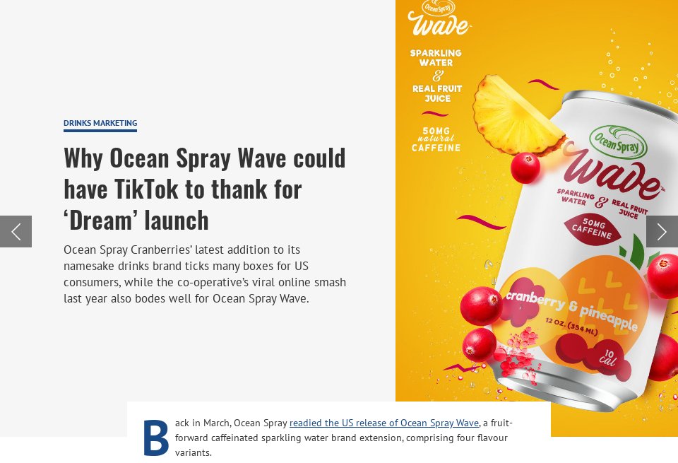 Why Ocean Spray Wave could have TikTok to thank for ‘Dream’ launch ...