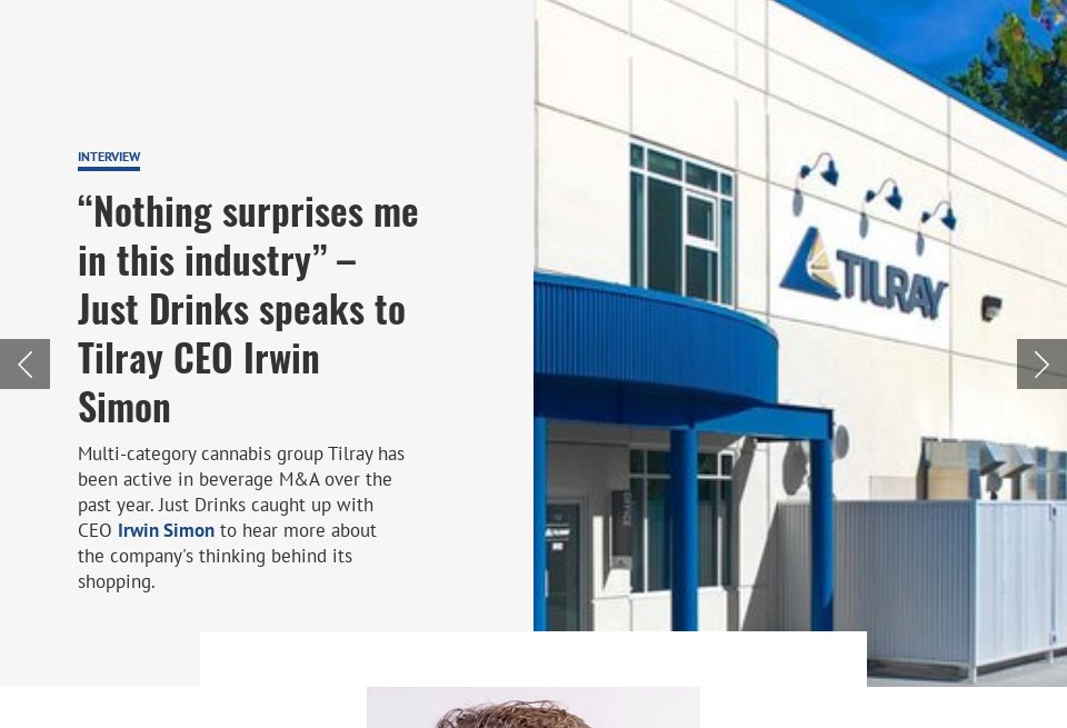 Just Drinks speaks to Tilray CEO - just-drinks magazine | Issue 40 ...
