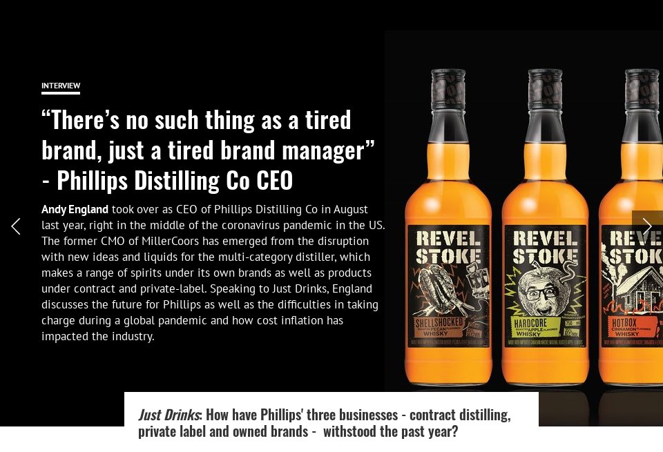 Interview with Phillips Distilling Co CEO - just-drinks magazine ...