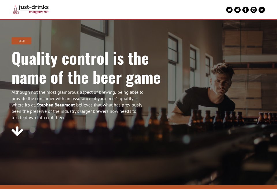 Quality control is the name of the beer game - just-drinks magazine ...