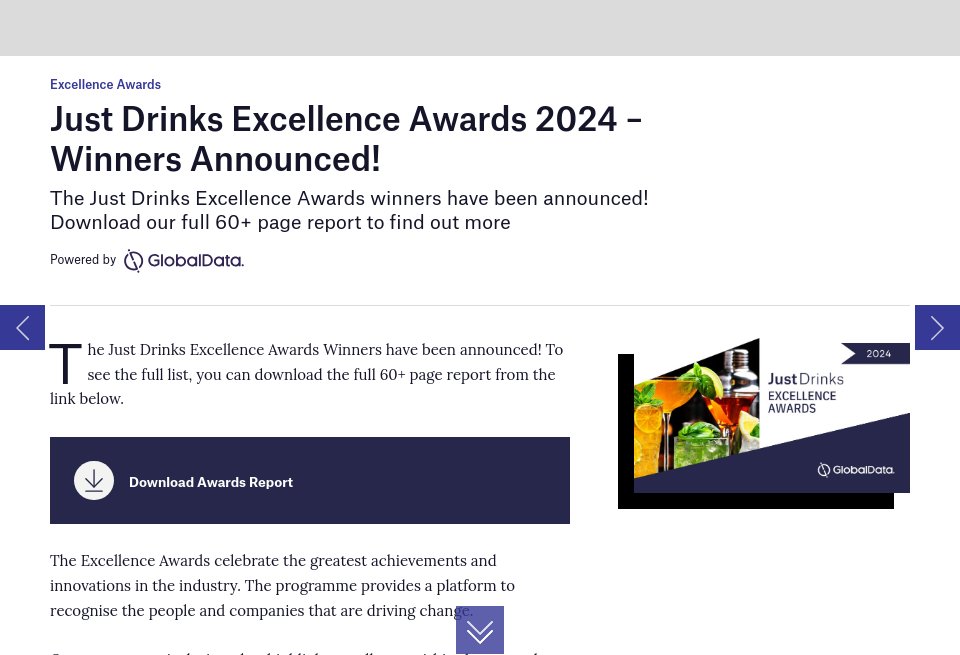 Just Drinks Excellence Awards 2024 winners - Just Drinks magazine | Issue 52 | February 2025