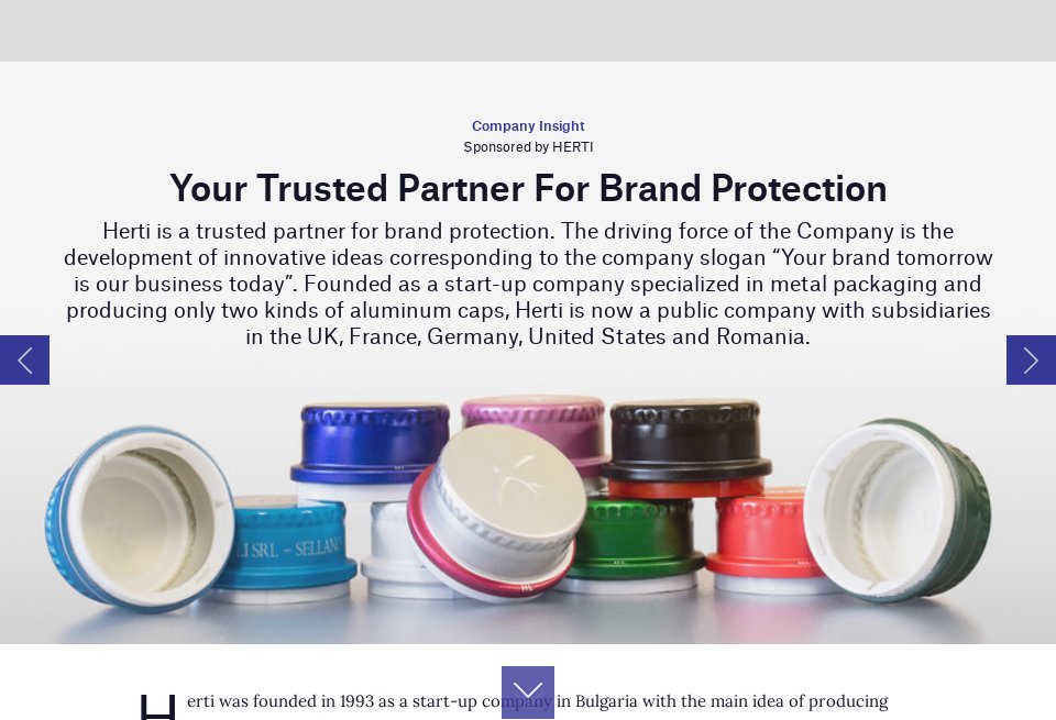 HERTI Company Insight - Just Drinks magazine | Issue 45 | May 2023