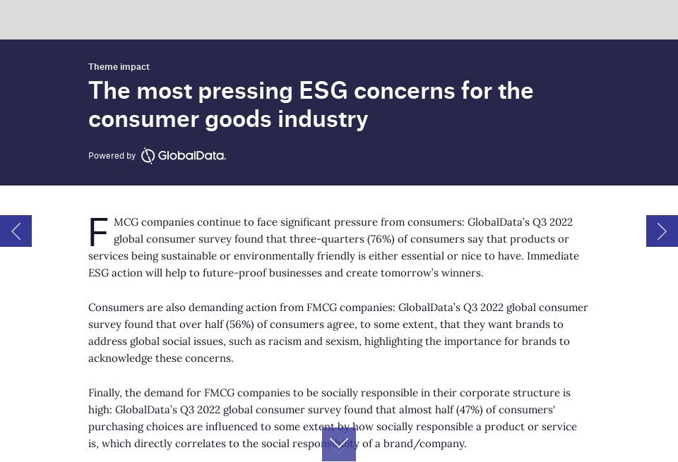 The most pressing ESG concerns for the consumer goods industry - Just ...