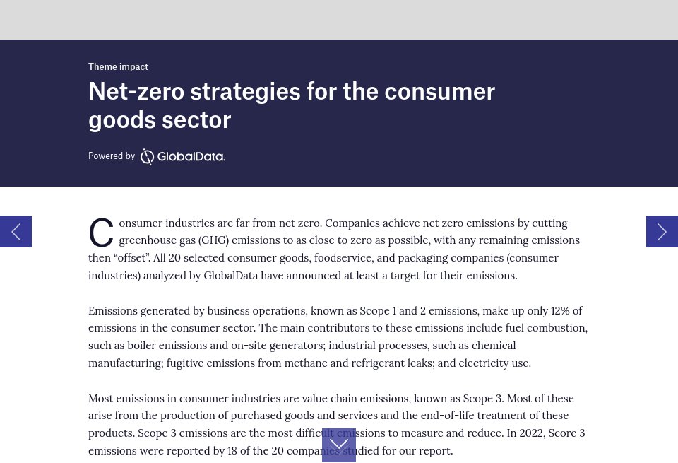Net-zero strategies for the consumer goods sector - Just Drinks ...