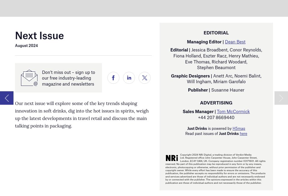 Next issue - Just Drinks magazine | Issue 49 | May 2024
