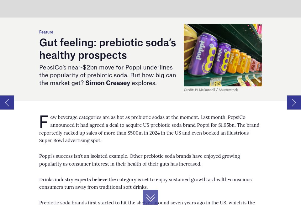 Gut feeling: prebiotic soda’s healthy prospects - Just Drinks magazine | Issue 53 | May 2025